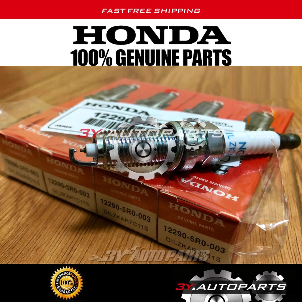 NEW 12290-5R0-003 (4pcs) DILZKAR7C11S 90137 DUAL IRIDIUM SPARK PLUGS ...