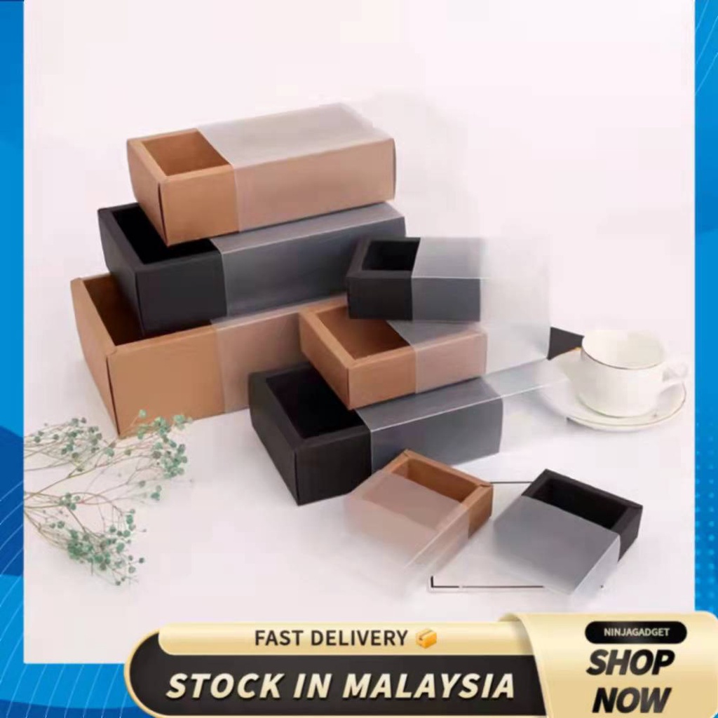 Transparent Packaging Pull Out Box Push Pull Box Packaging Wedding PVC ...