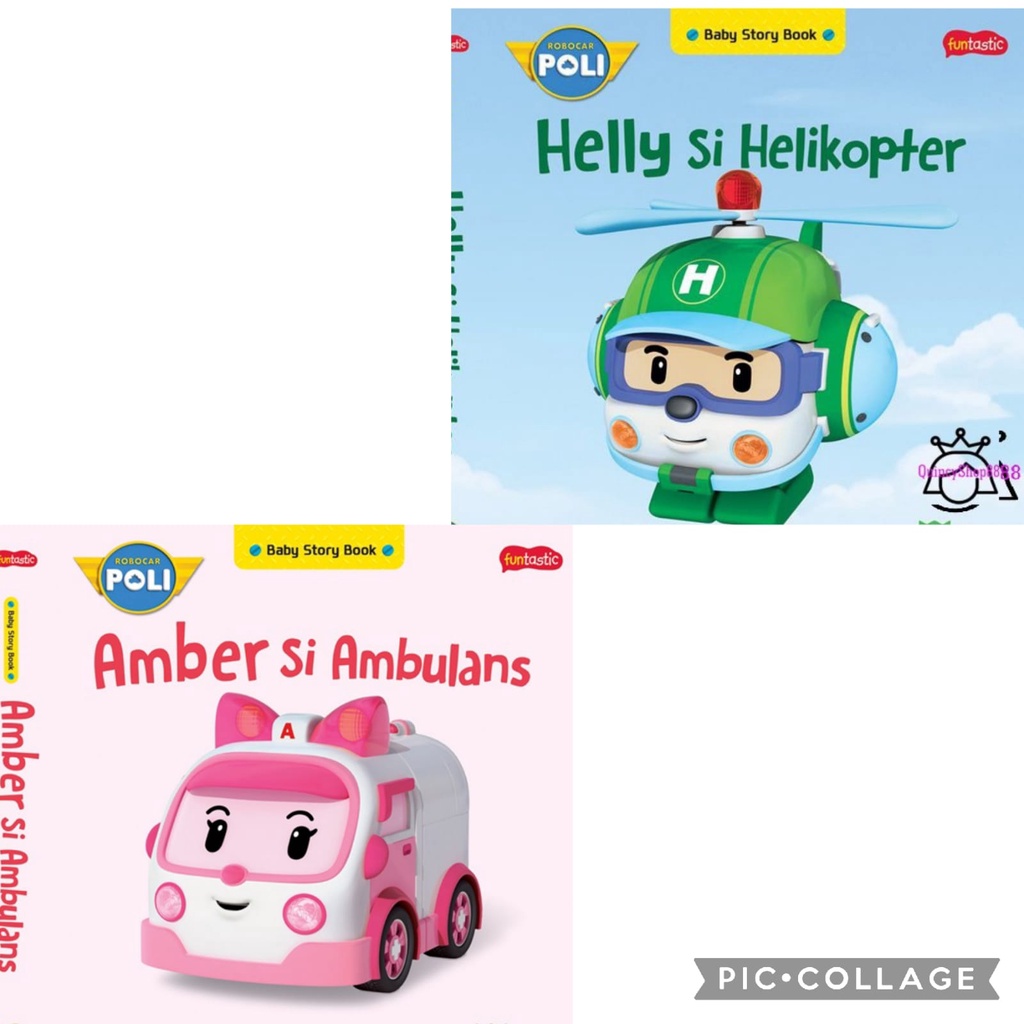 Robocar Poli Baby Story Book: Helly The Helicopter, Amber The Ambulance ...