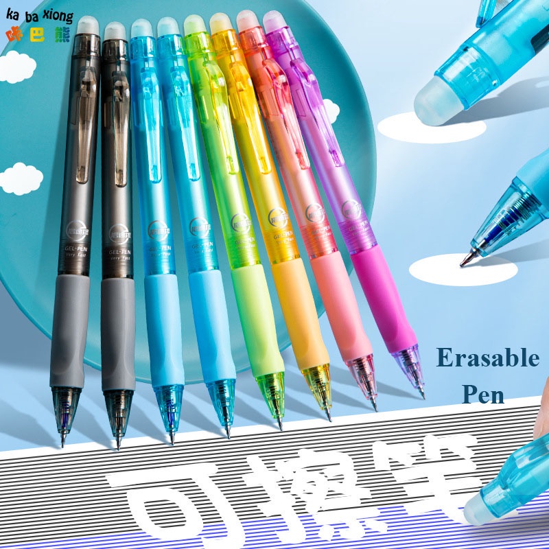 Erasable Gel Pen 8 colors 0.5mm Multicolor Ballpoint Pen School Office ...