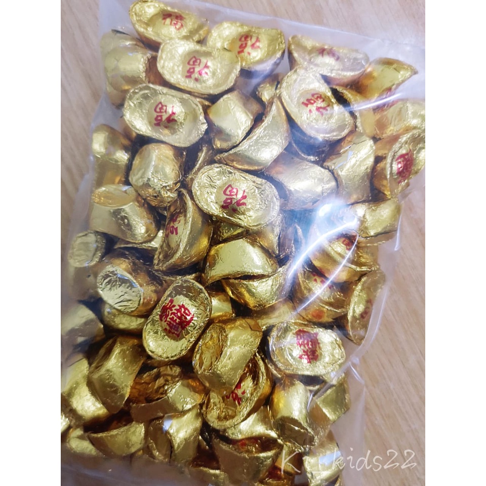 100pcs Golden Treasure Chocolate / Gold Coins Chocolate Coklat | Shopee ...