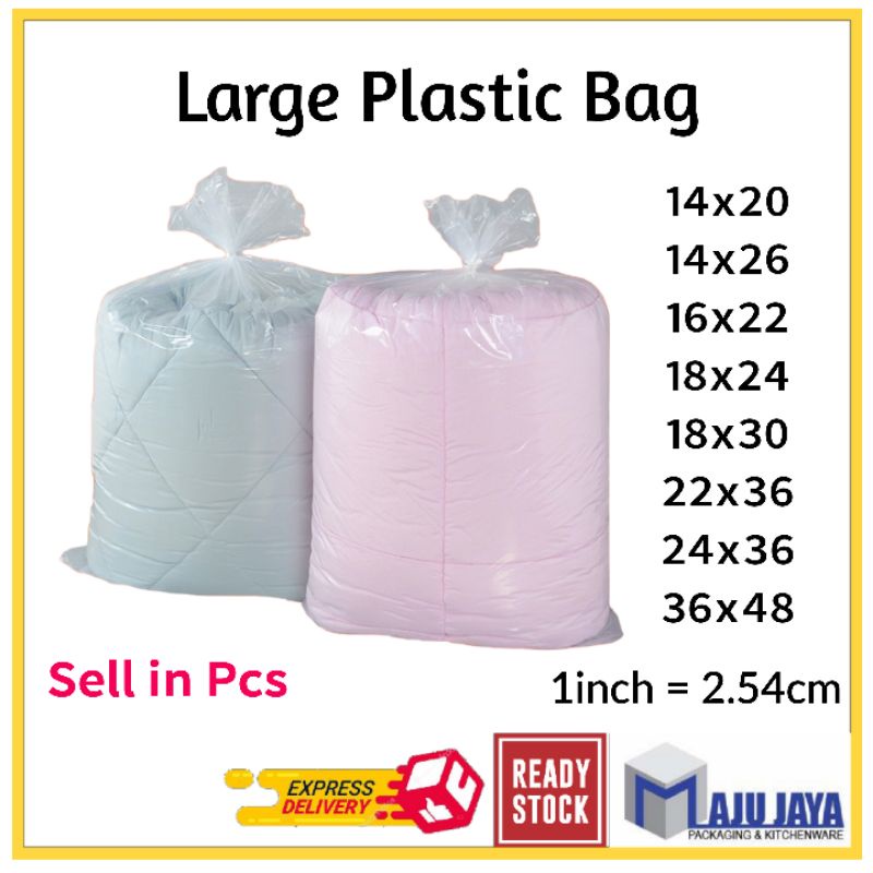 Large Plastic Bag BIG (In Pcs) Large Plastic Bag Packing Wrap Toto Dobi ...