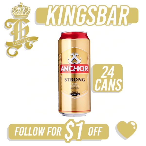 Anchor Strong Beer 490ml x 24 cans (BBD: Sep/2025) | Shopee Singapore