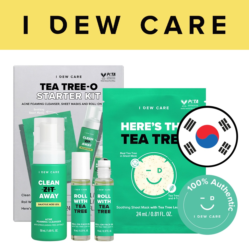 [I DEW CARE Official] Tea Tree-O Starter Kit | Set of Acne Foaming ...
