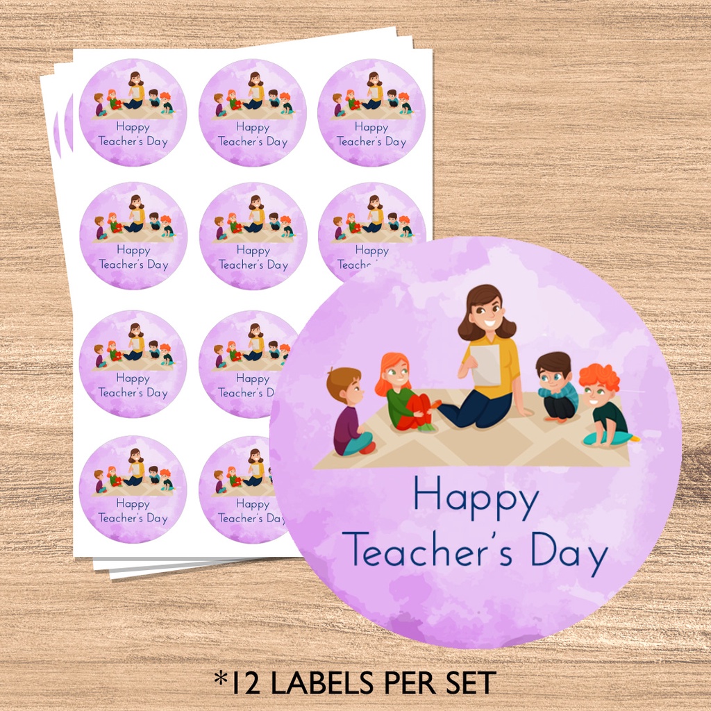 Happy Teachers Day Labels, Stickers Labels, Appreciation Day, Thank You ...