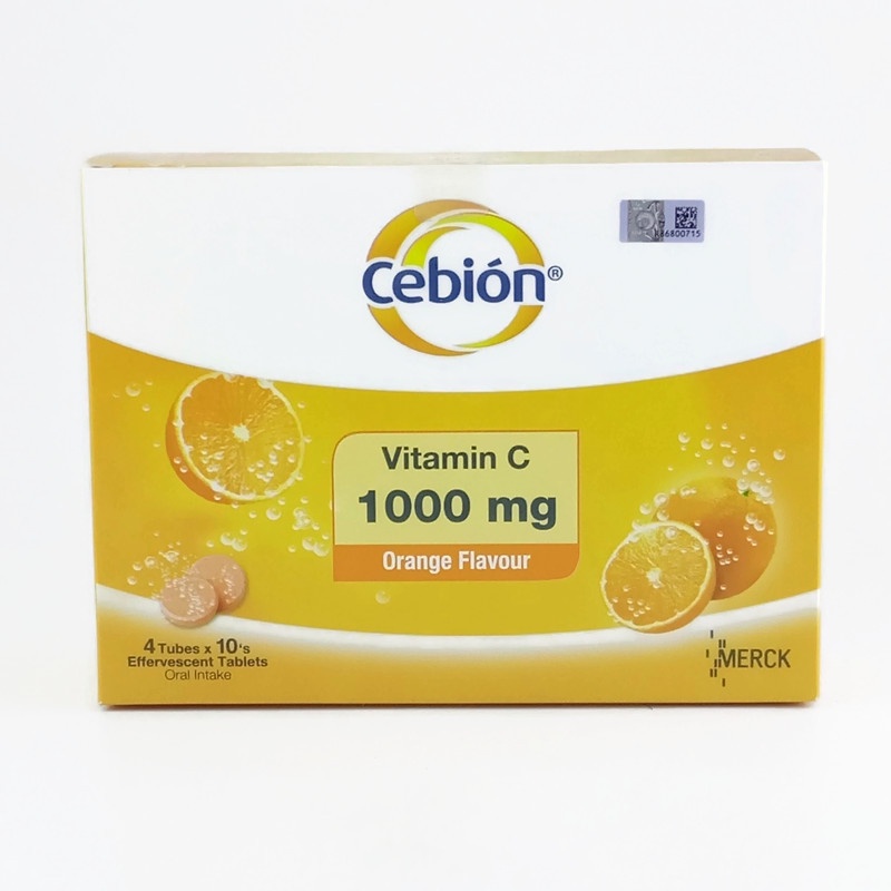 CEBION VITAMIN C 1000MG ORANGE FLAVOUR (10'SX4) EFFERVESCENT | Shopee ...