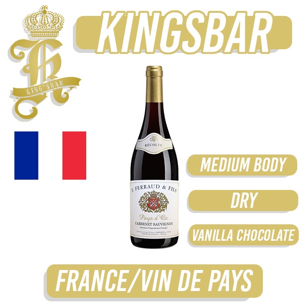 Pierre Ferraud & Fils Cabernet Sauvignon Vin De Pays IGP Wine 750ml ...