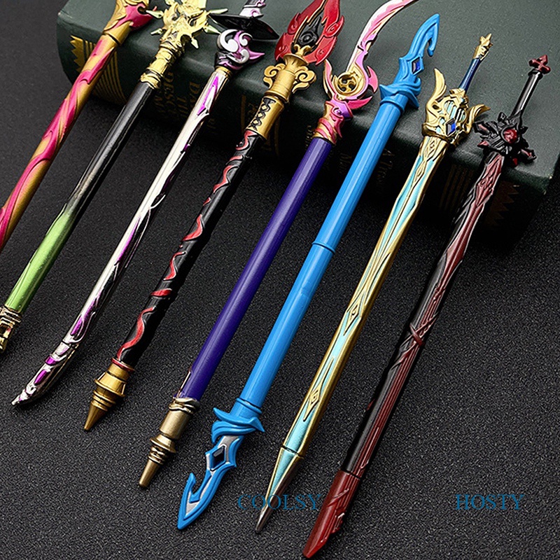 COOLSY Game Genshin Impact Weapons Model Stationery Nice Creative ...
