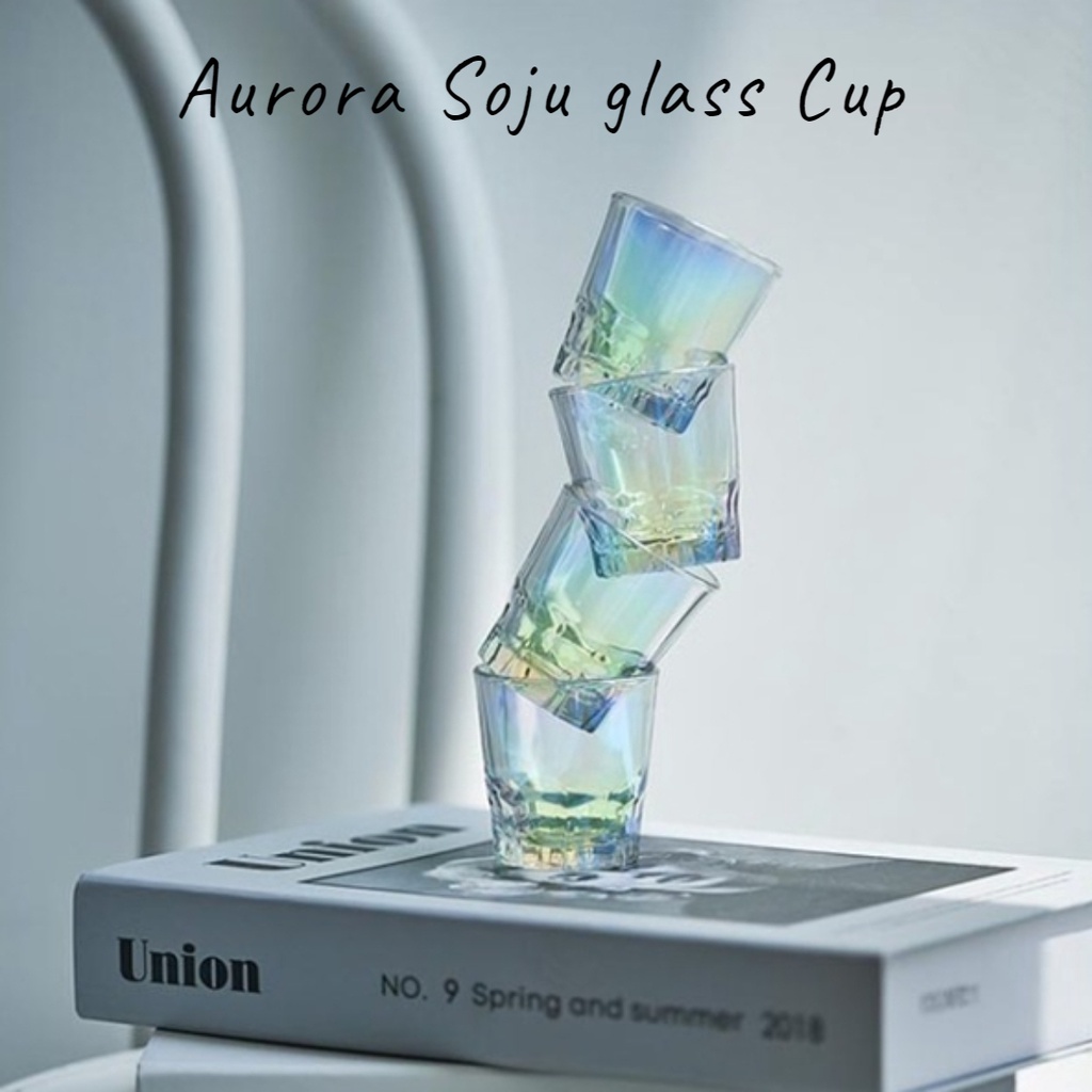 AMUSE Aurora Soju Glasses Set - Korean Traditional Art Inspired Shot ...