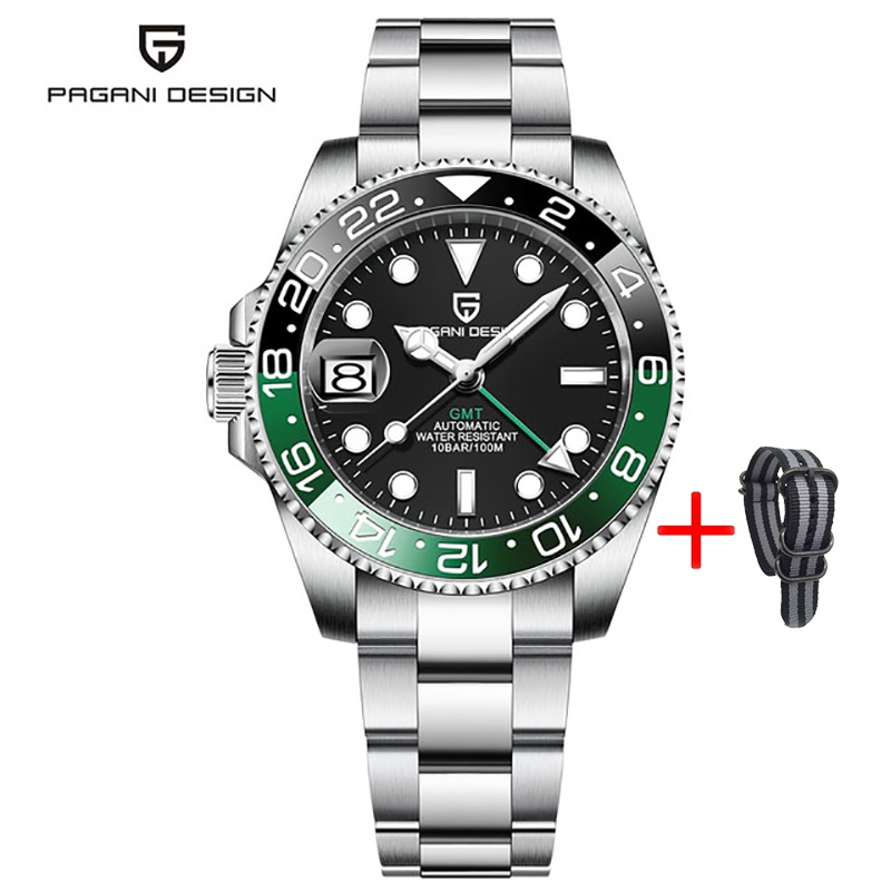 Pagani Design watch 40MM automatic watch GMT Seiko NH34 watch men 100M submariner Ceramic bezel ...
