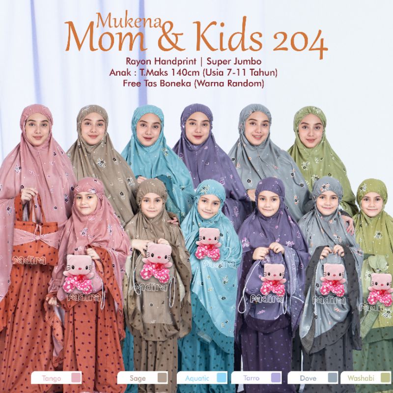 204-year-old Mom n Kids/Telekung Couple by Fadira | Shopee Singapore