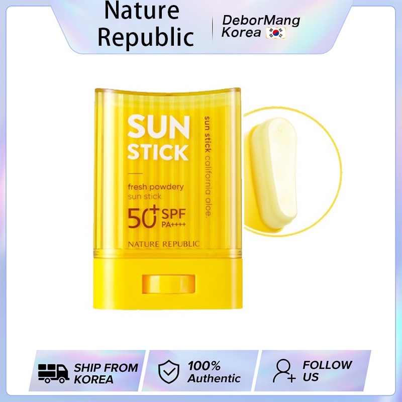 Nature Republic California Aloe Fresh Powdery Sun Stick SPF50+ PA ...
