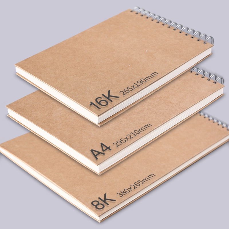 Sketchbook 8K 16K A4 A5 for Art Student 30 Sheets Quality Thick Paper Cowhide Cover Coil Book ...