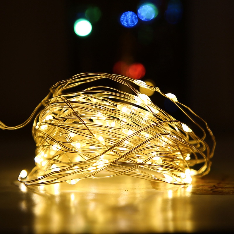 1M 2M 5M 10M Copper Wire LED String Lights Battery Operate Holiday ...