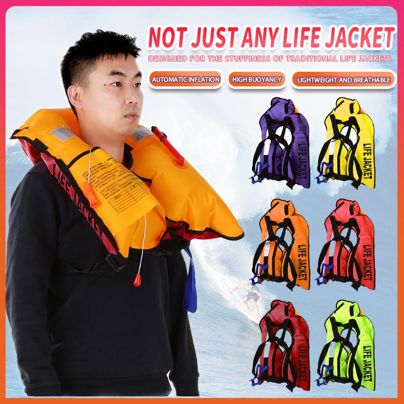 Manual Inflatable Life Jacket Adult Life Vest Water Sports Swimming ...