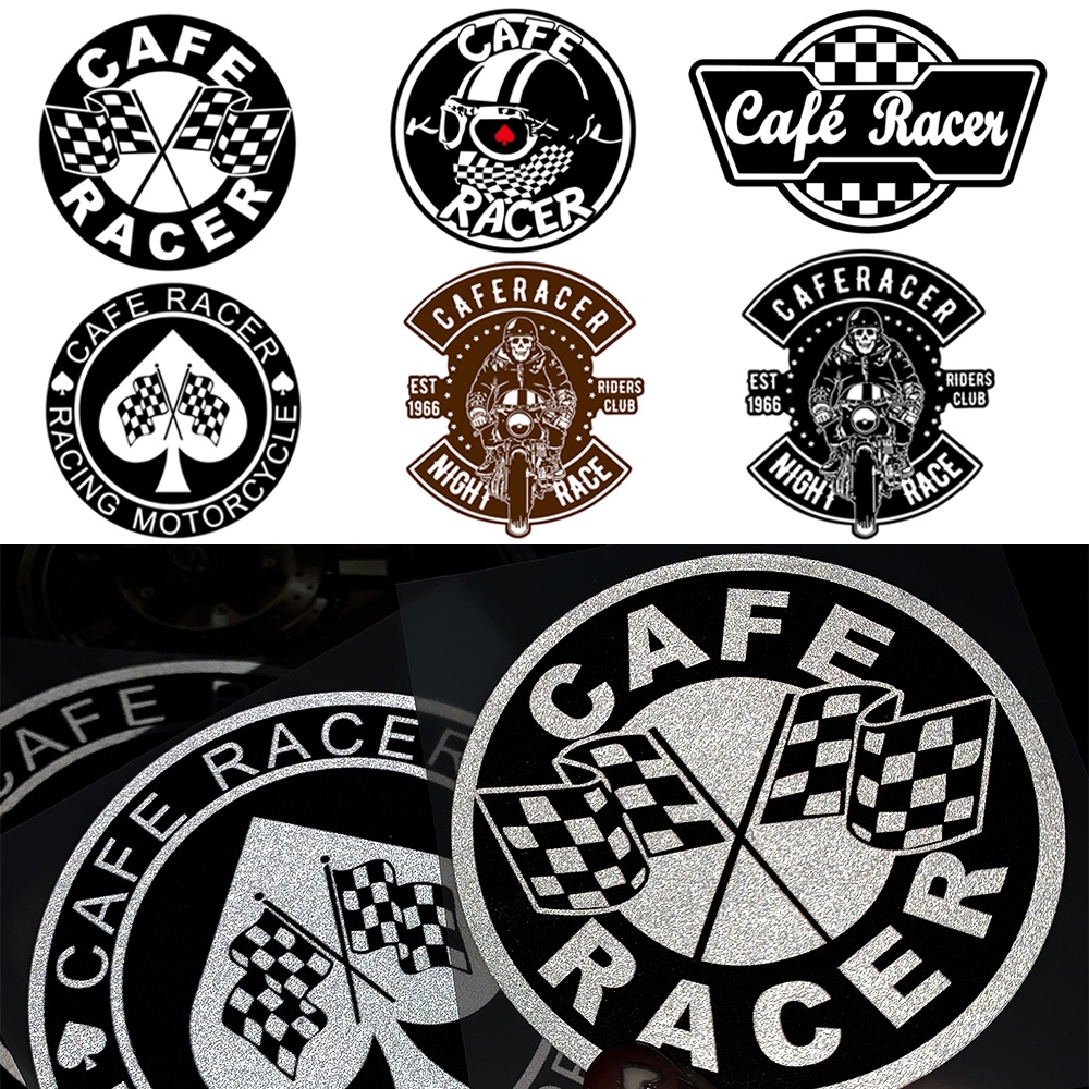 Vintage Cafe Racer Sticker Motorcycle Helmet Stickers Vinyl Motocross