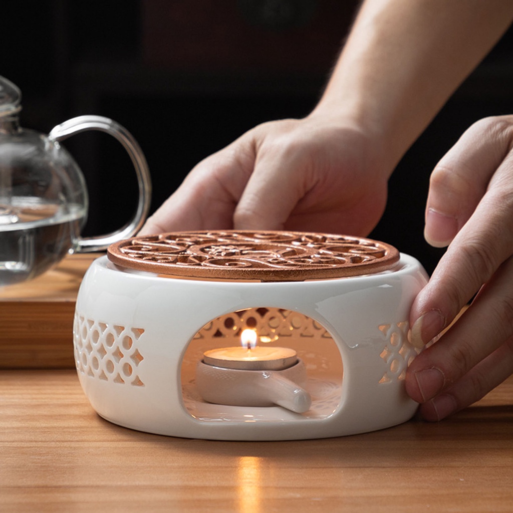 [ Round Teapot Warmer Warming Holder for Heating Coffee Milk or Tea ...