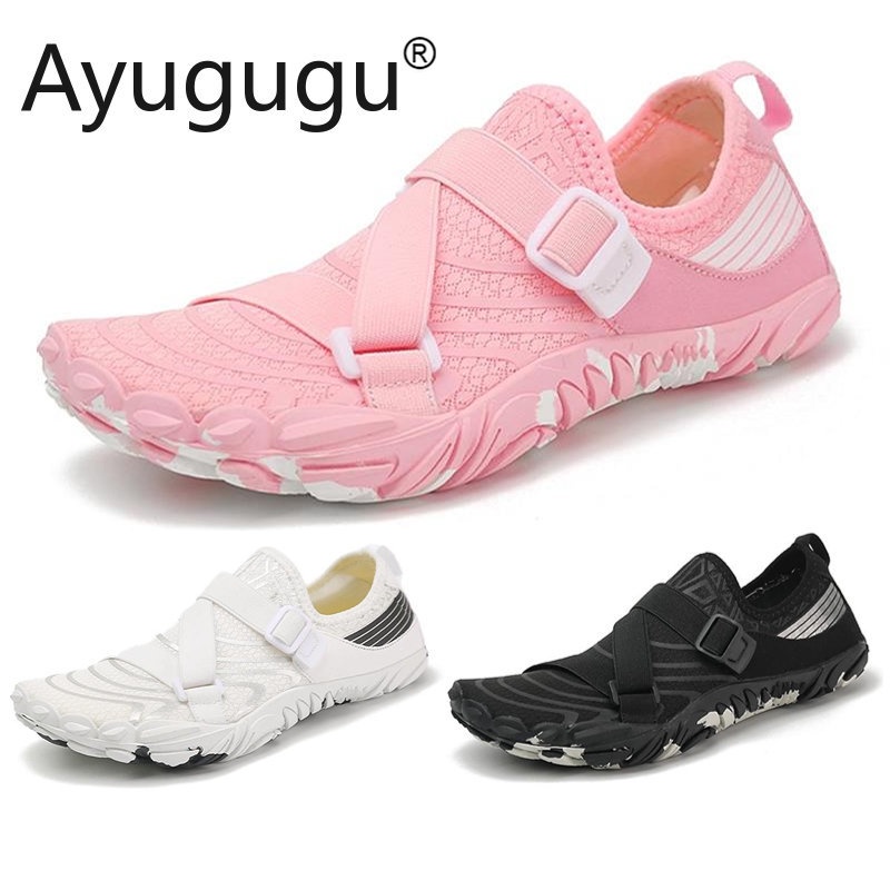 Indoor Fitness Shoes Rubber Soled Non-slip Aqua Shoes Women/Men Wading ...