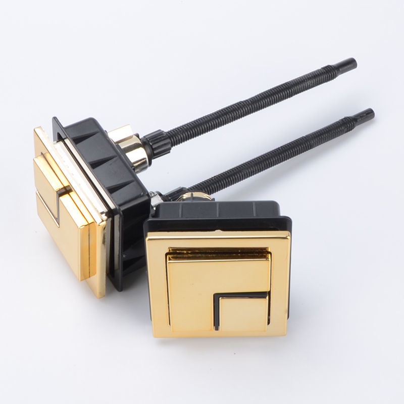 Toilet Button Double Button Golden Square Flush Switch Old Toilet Water ...