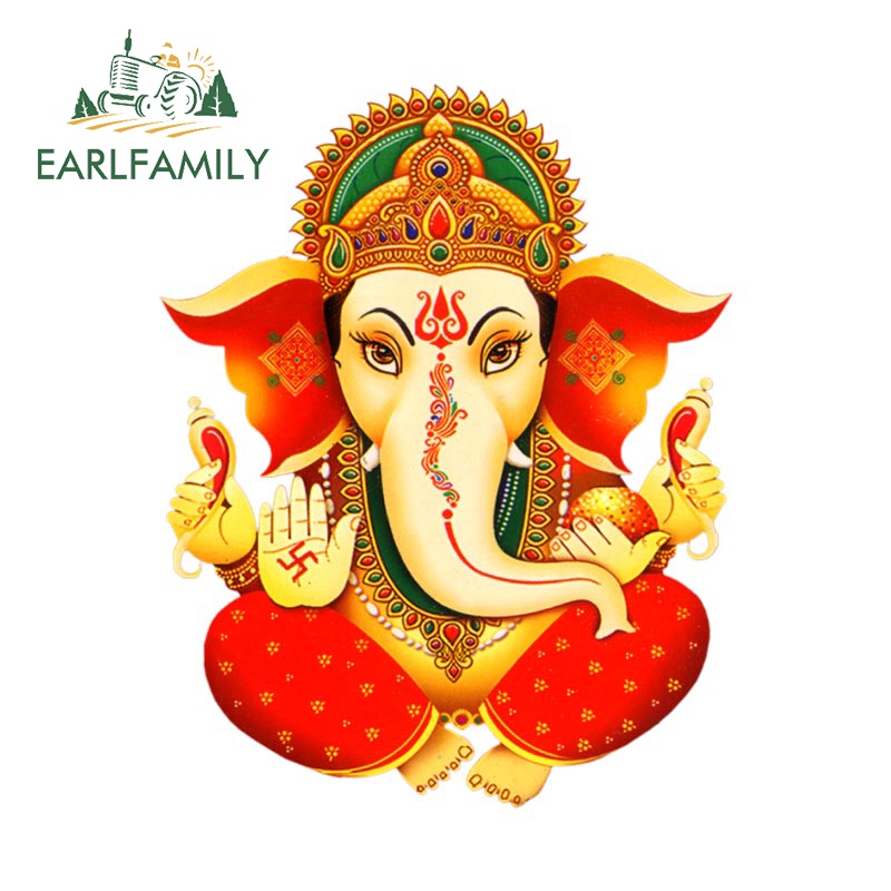 EARLFAMILY 13cm x 10.3m Ganesha Car Sticker Anime Waterproof Suitcase ...