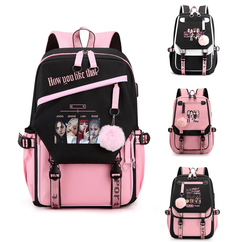 BLACKPINK Student Schoolbag Girl Casual Backpack Korea Style Travel ...