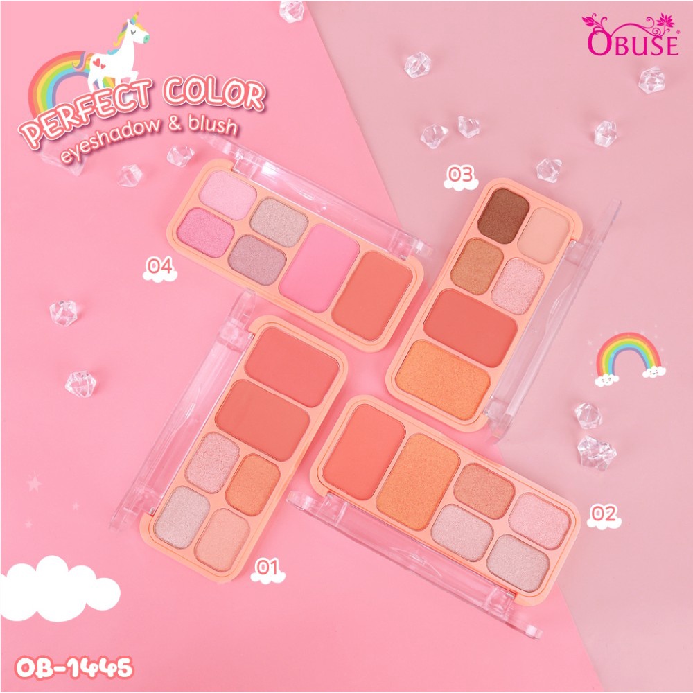Ob1445 Obuse Perfect Color Eyeshadow Blush -auth Thailand | Shopee ...