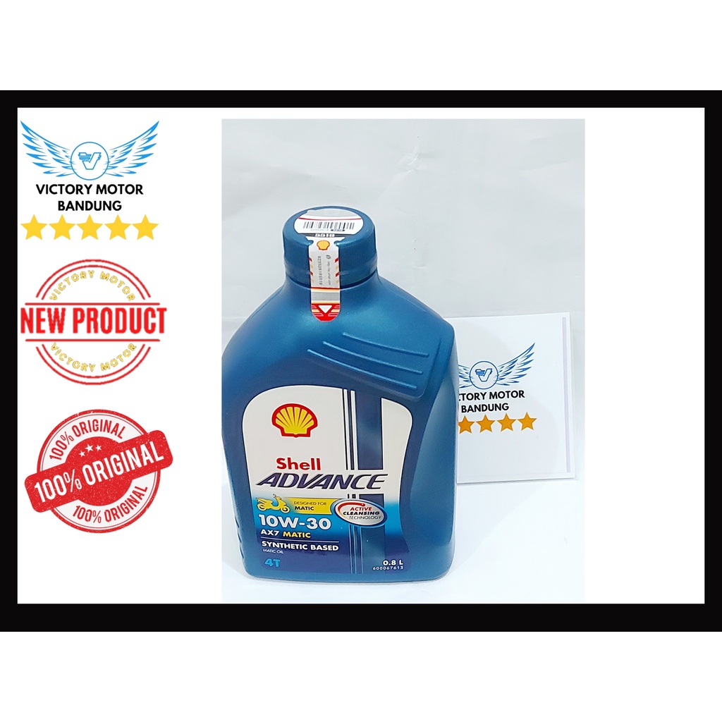 MESIN Shell Advance AX7 Matic Motorcycle Engine Oil 800ml SAE 10W-30 ...