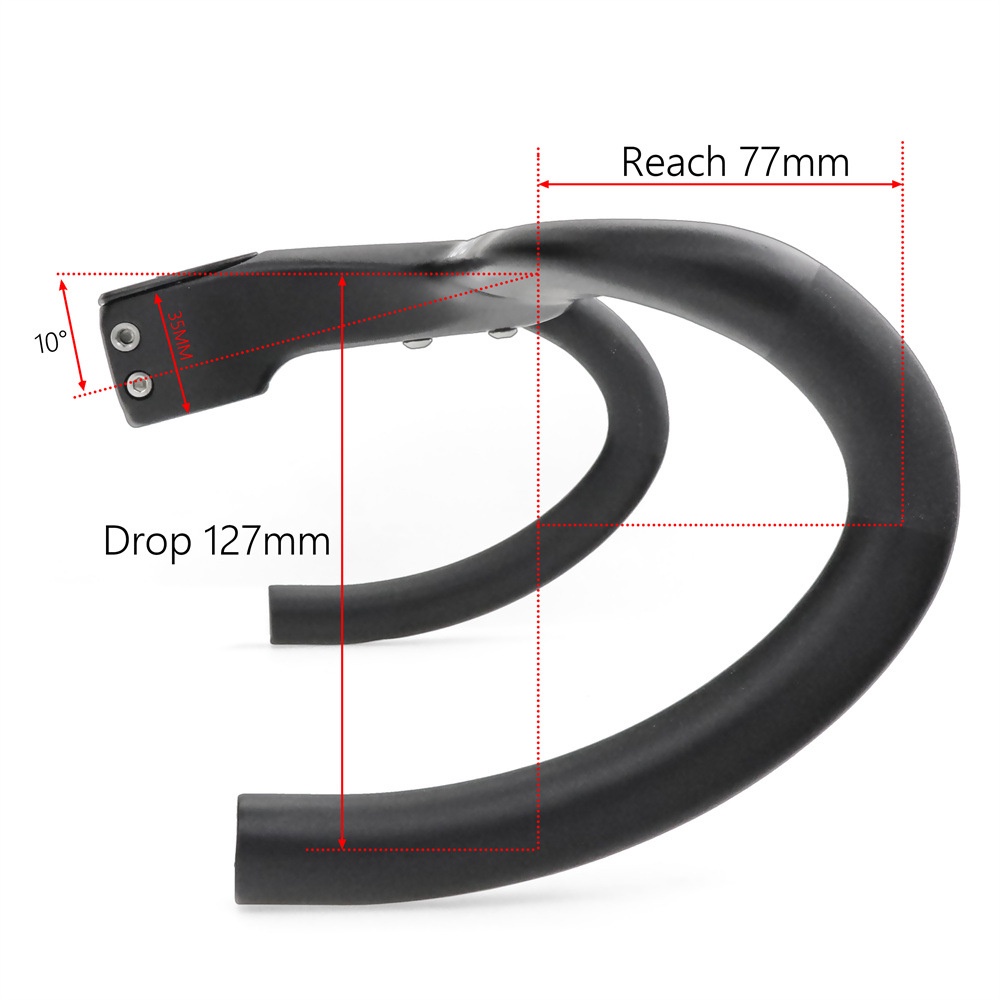 KOCEVLO Road Bike Carbon Handlebar Integrated Route Aero Road Handlebar ...