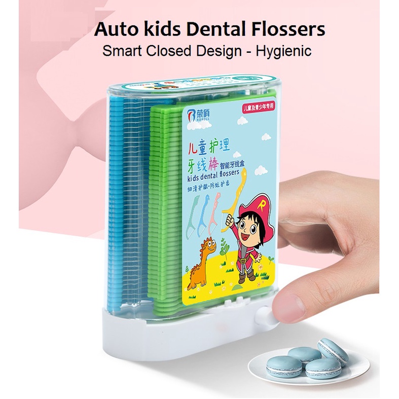Kids Automatic Dental Floss Dispenser Automatic with Hygienic floss box ...