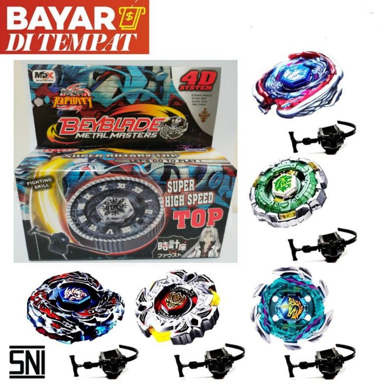 Beyblade Metal Masters Rapidity Super High Speed SNI Gangsing Toy ...