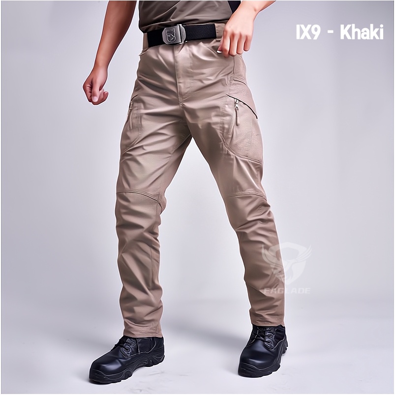 EAGLADE Tactical Cargo Pants Men Women IX7/IX9/S-3XL Waterproof Slim Fit Multi Pockets In Green ...