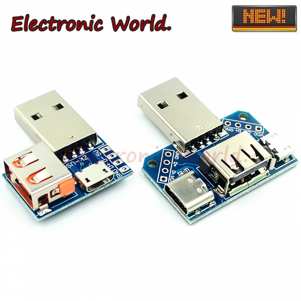 USB Head Switchboard Male USB Connector to Type-c Micro USB Female USB ...