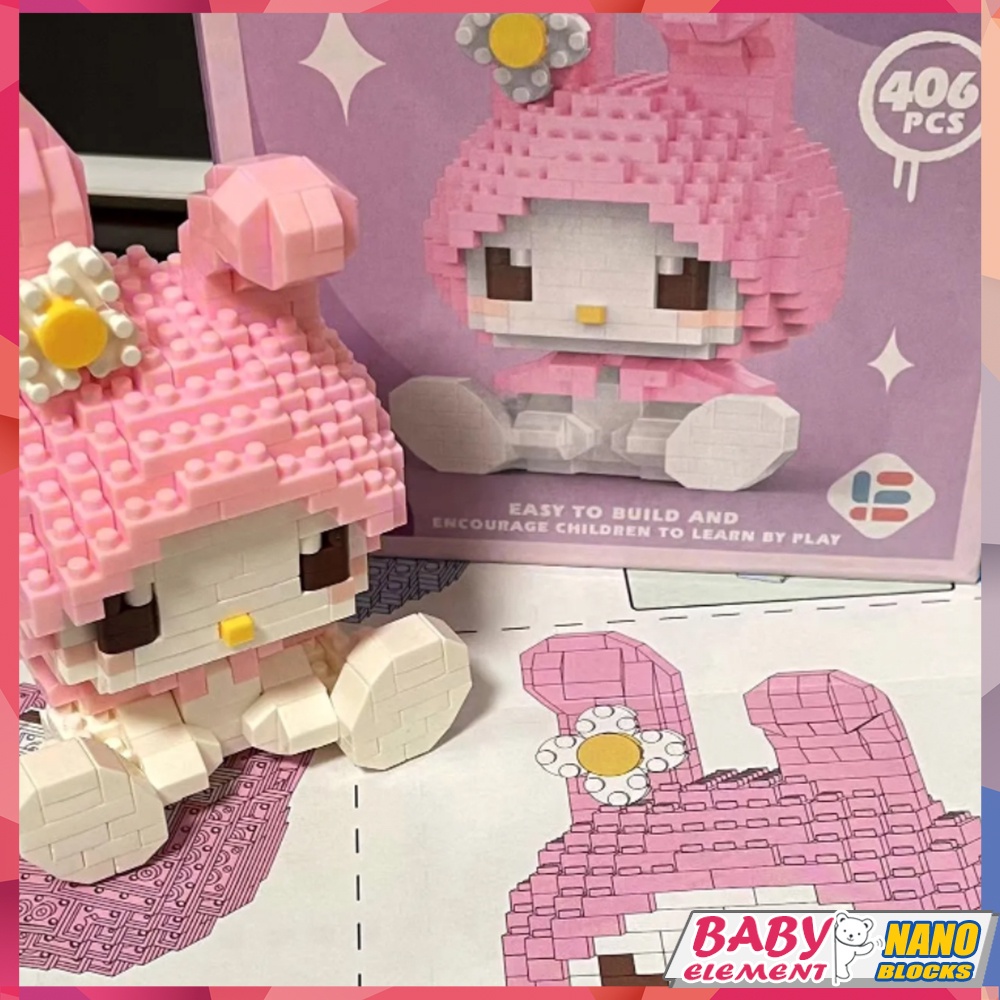 Cartoon Toys My Melody Building Blocks Sanrio Children Creative Model ...