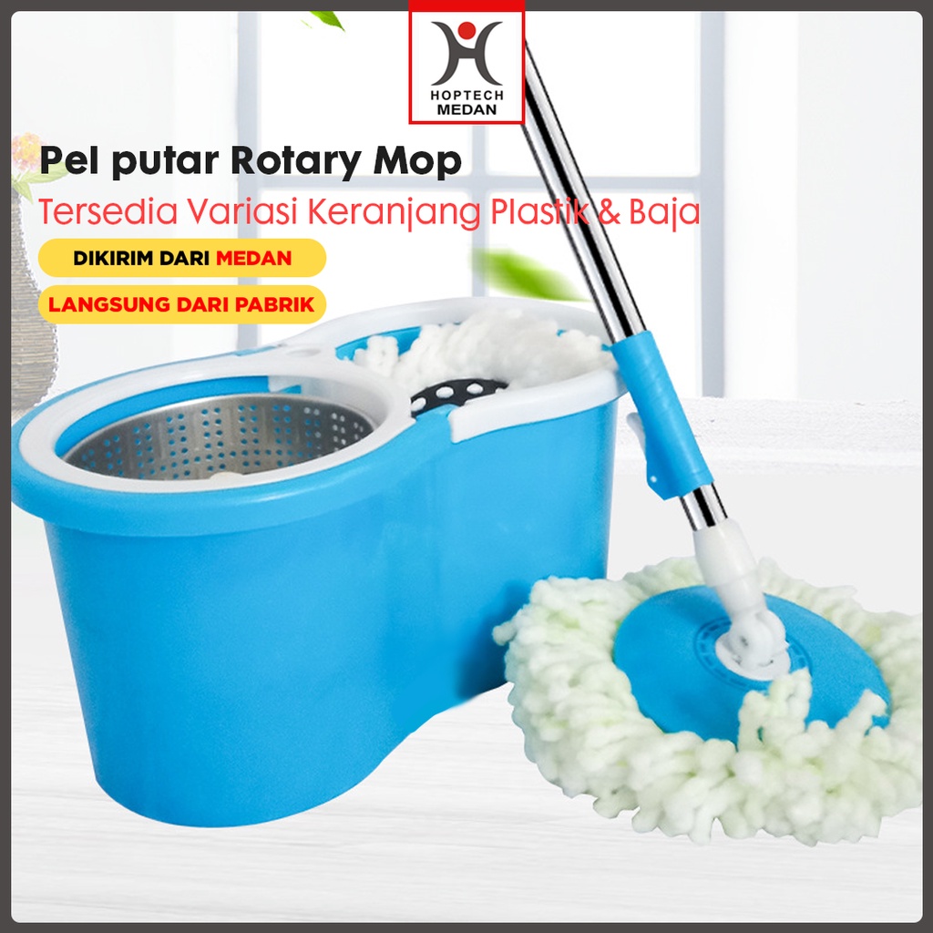 Super Mop STAINLESS Floor Mop Set With Swivel Washing Bucket | Hand ...