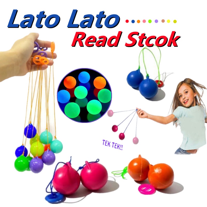 Latto Latto Toy Glowing Bouncy Ball Tok Tok Jadul Fidget Toys Anti ...