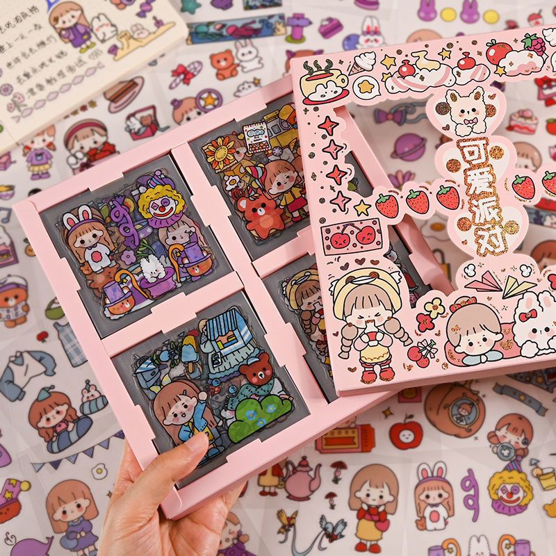 1 Pieces Non-Repeating Cartoon Cute Journal Stickers Internet Hot ...
