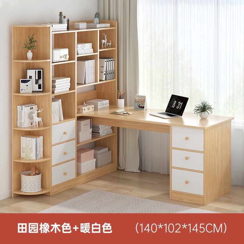 【In stock】2-level Bookshelf desk / With the drawer / Office desk ...