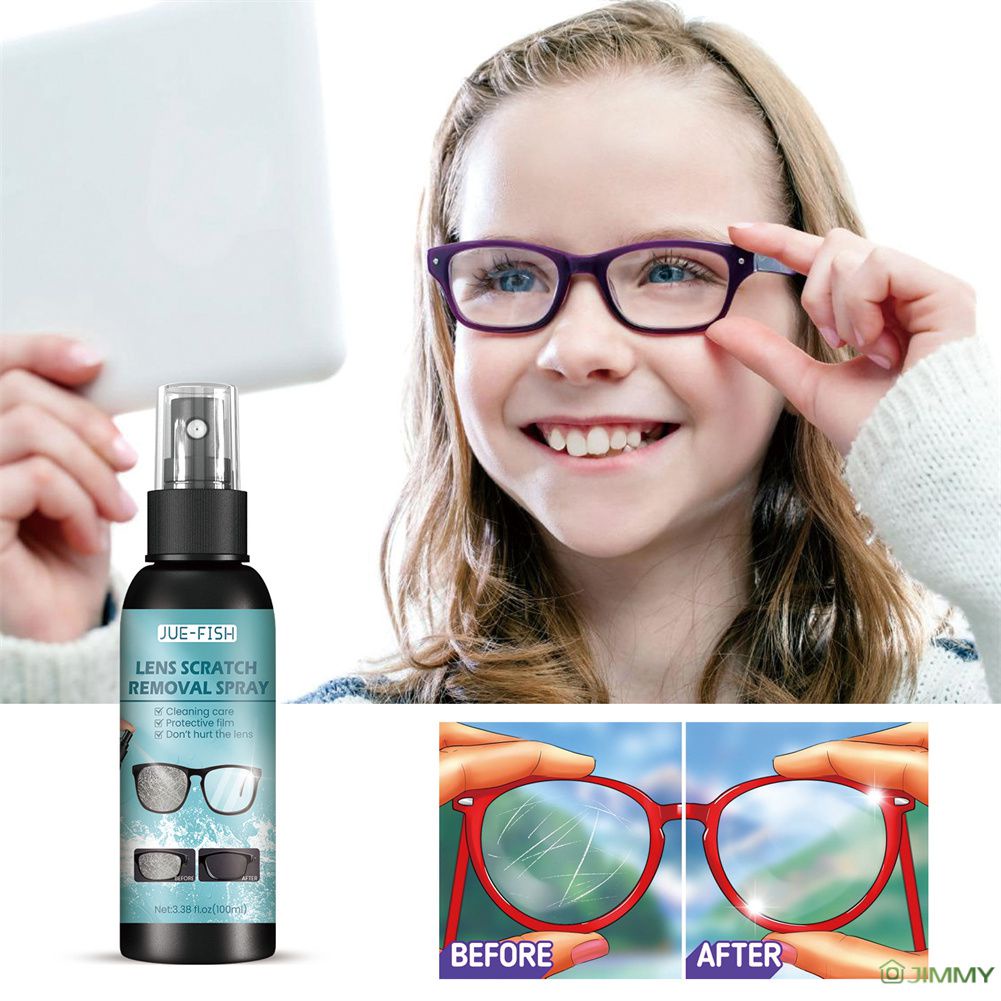 100ml Eye Glasses Cleaner Lens Scratch Removal Spray Eyeglass Scratch ...
