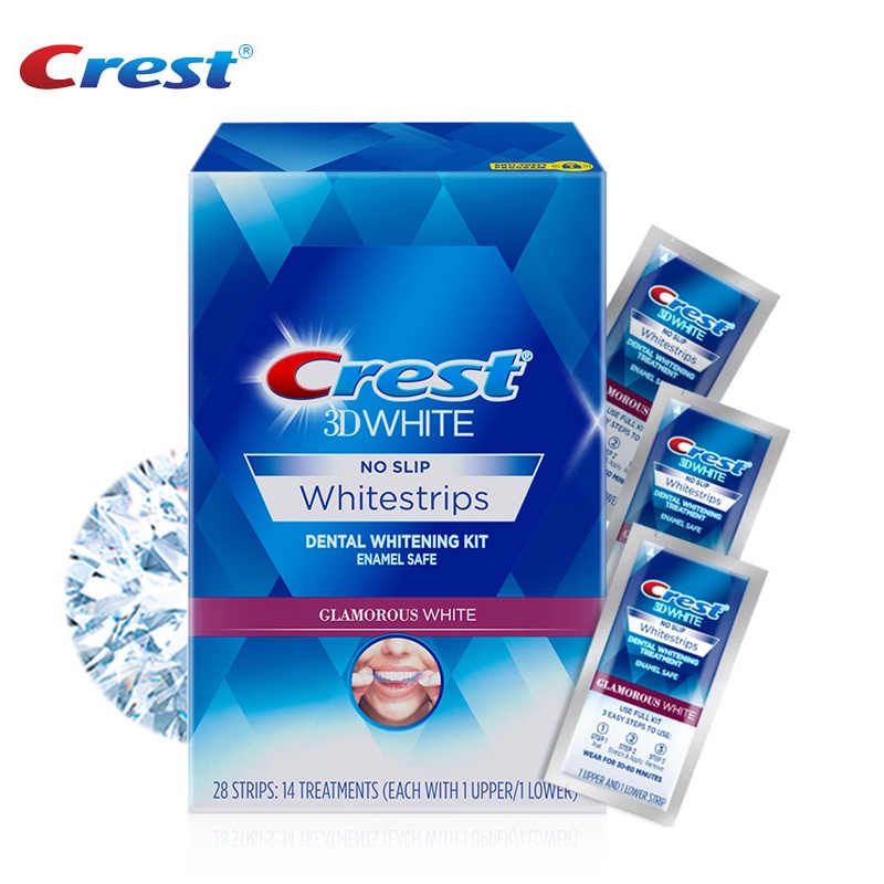 Crest 3D White Glamorous White Whitestrips teeth whitening strips (28 ...
