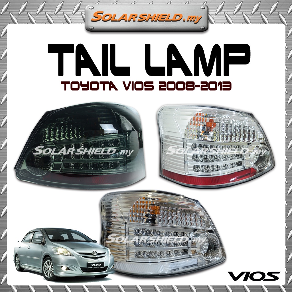 Toyota Vios 2008-2013 LED Tail Lamp Albino White (One Pair) | Shopee ...