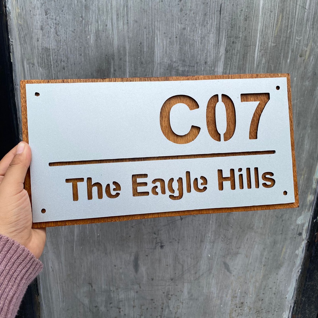 KAYU Selling Double Layer AKP+wood House Numbers/Acp House Numbers ...