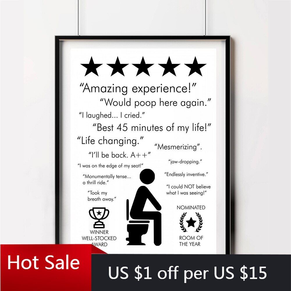 Black White Bathroom Quote Sign Print Poster Amazing Experience Would ...