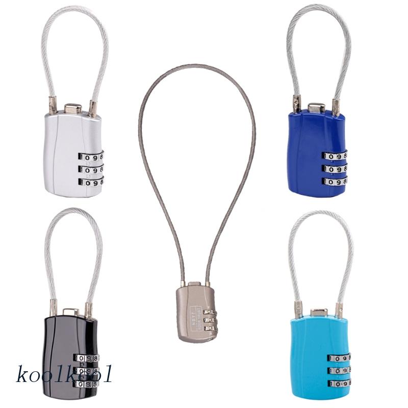 kool Chain Lockstitch Cable Lock 3-digit Password Combination | Shopee ...