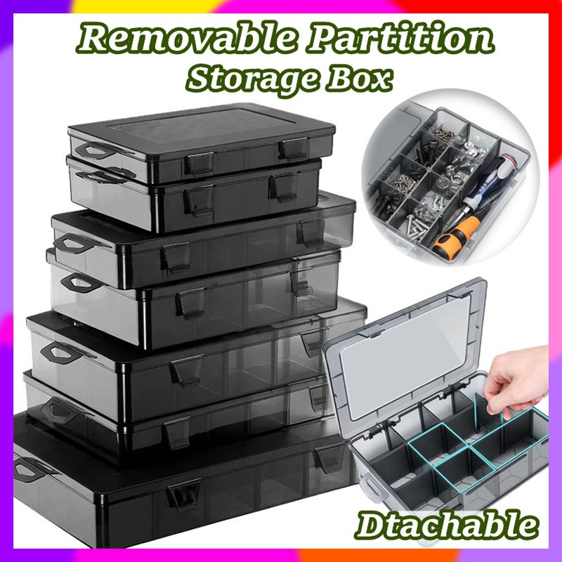 9-24 Grids Screw Storage Box Adjustable Partition Organizer Plastic ...