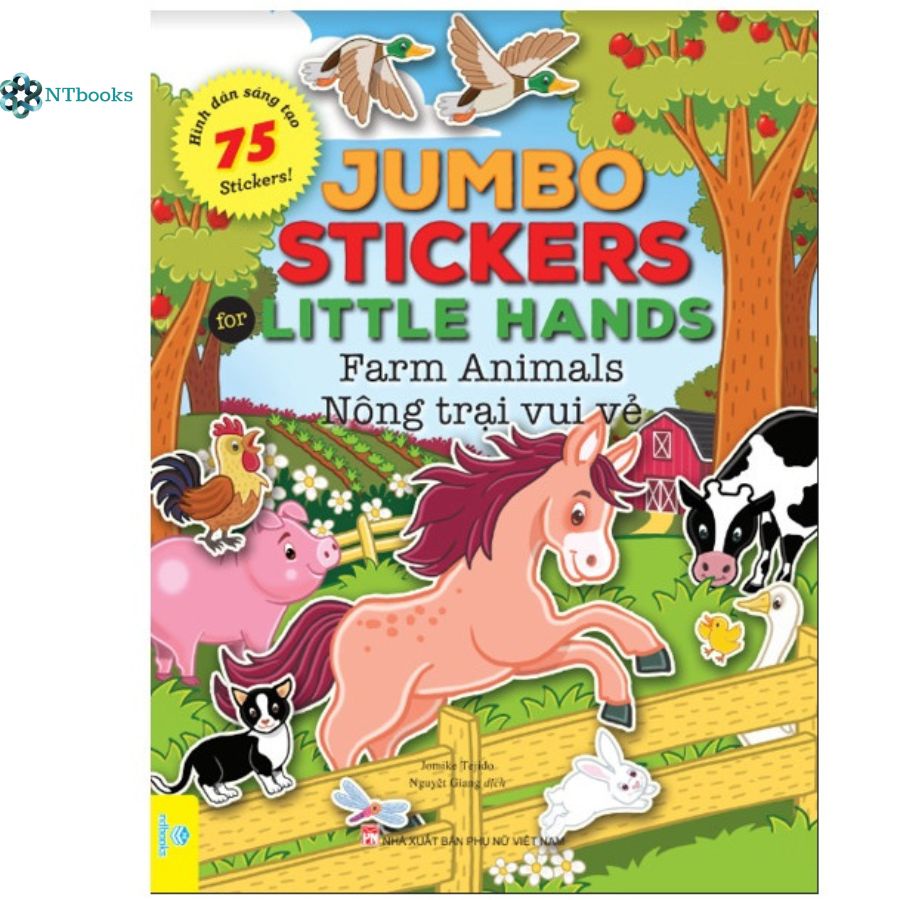 Jumbo Stickers for Little Hands - Farm Animals - Happy Farm (75 ...