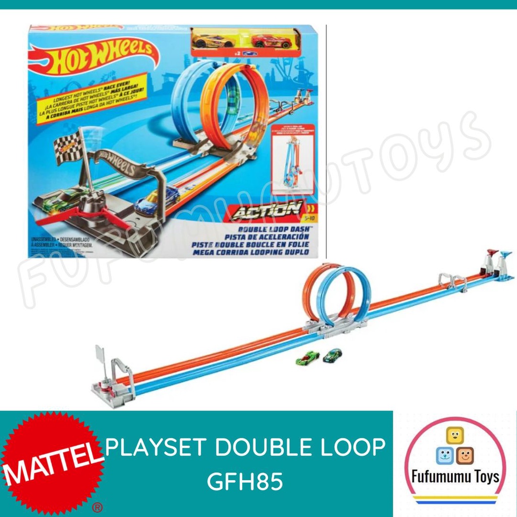 Hotwheels PLAYSET DOUBLE LOOP DASH ORIGINAL MATTEL | Shopee Singapore