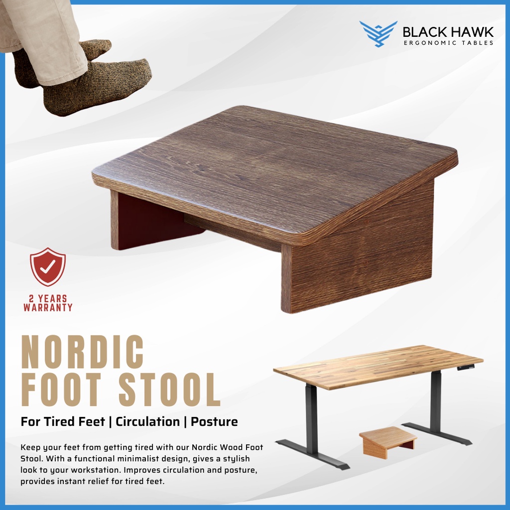 🦅 (𝐒𝐆 𝐒𝐓𝐎𝐂𝐊) Black Hawk Ergonomic Foot Stool | Foot Stand | Foot Rest ...