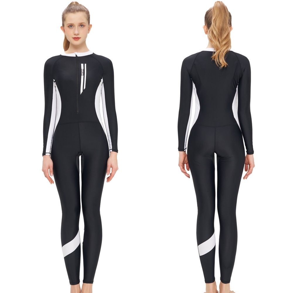 UPF 50+ Women's Swimsuit Plus Size Surf Suits Full Body Swimwear Beach ...