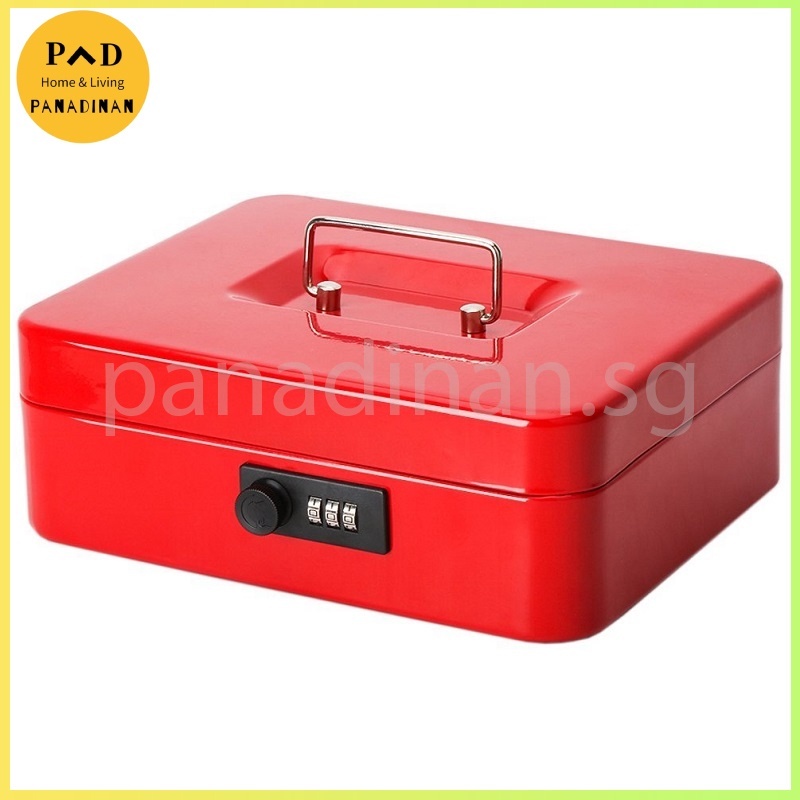 Small Lockable Double Layer Money Storage Box Iron Cash Box Coins And ...