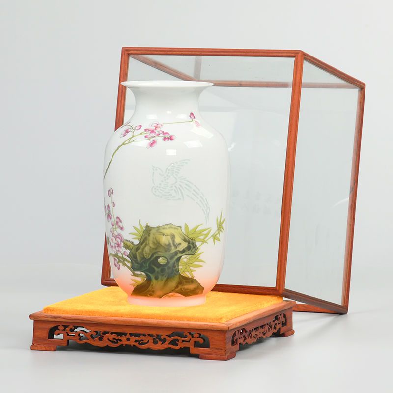 Customized Rosewood Glass Cover Buddha Statue Guanyin Crafts Crafts ...